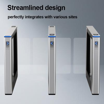 China Customizable Laser Logo Galvanized Steel Swing Gate Turnstile 35 People/min Traffic Speed for Gym and Public Toilet Access Control for sale