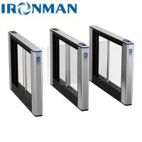 China Customizable Laser Logo Galvanized Steel Swing Gate Turnstile 35 People/min Traffic Speed for Gym and Public Toilet Access Control for sale