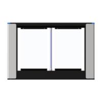 China Glass Wing Swing Barrier Turnstile with 600mm Wide Lane for High-Traffic Areas and Tempered Glass Wings for sale