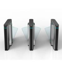 China Flap Barrier Turnstile with Face Recognition Visitor Management and 10mm Acrylic Swing Gate for sale