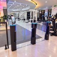 China Gym Standing Swing Turnstile Gate Bidirectional Swing Barrier Turnstile for Fitness Center Access Control for sale