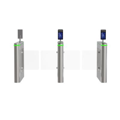 China Automatic Stainless Steel Swing Barrier Turnstile 1400mm with Card Reader for Access Control for sale