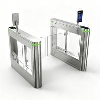 China Automatic Stainless Steel Swing Barrier Turnstile 1400mm with Card Reader for Access Control for sale