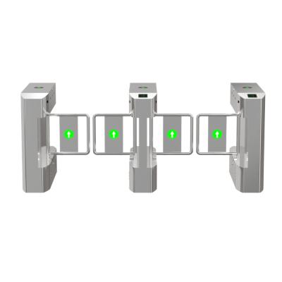 China Arc Bevel Automatic Swing Gate Turnstile 1200x280x980mm with 30 Persons/Min Capacity and SUS304 Stainless Steel Construction for sale