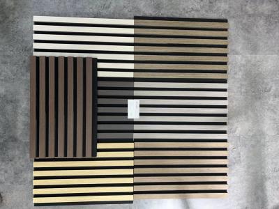 China Sound Absorbing Grey Wood Veneer Wall Panels For Office for sale