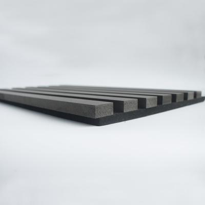 China Non Toxic Grey Oak Wood Slat Veneer Acoustic Wall Panels For Hotel Entryway for sale