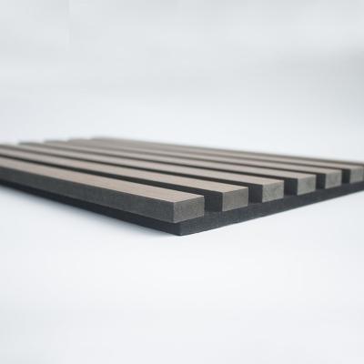 China Ginkgo 3D Soundproof Wooden Wall Slat Panels For Hotel Foyer Space for sale
