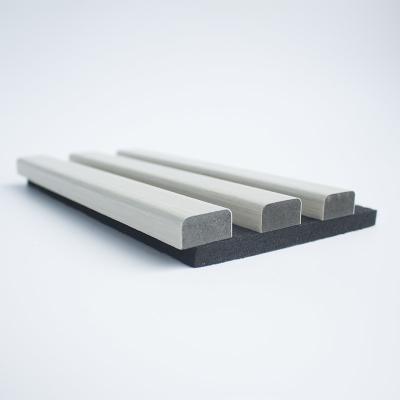 China 3sides Coated Slat Wood Panels 600*2800*21mm Slat Wood Absorbing Application Theater Meeting Room Corridors for sale
