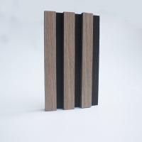 China 600*2400*21mm 3 Sides Coated Slat Wood Absorbing Application Meeting Room Corridors Office for sale