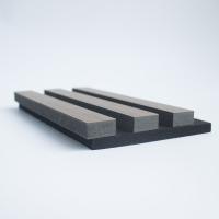 China 600*2400*21mm 3 Sides Coated Slat Wood Absorbing Application Meeting Room Corridors Office for sale