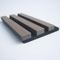 China 600*2400*21mm 3 Sides Coated Slat Wood Absorbing Application Meeting Room Corridors Office for sale
