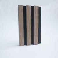 China 600*2400*21mm 3 Sides Coated Slat Wood Absorbing Application Meeting Room Corridors Office for sale