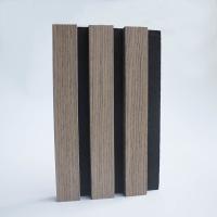 China 600*2400*21mm 3 Sides Coated Slat Wood Absorbing Application Meeting Room Corridors Office for sale