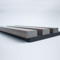China 600*2400*21mm 3 Sides Coated Slat Wood Absorbing Application Meeting Room Corridors Office for sale