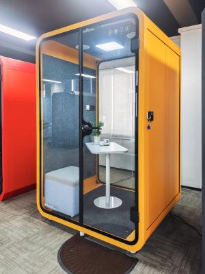China Black Outdoor Soundproof Booth Sound Insulation Office Booth for sale
