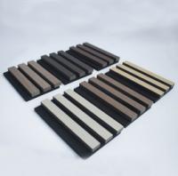 China 600*3000*21mm 3 Sides Coated Slat Wood Absorbing Application Meeting Room Corridors Office for sale