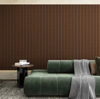 China 3 Sides Coated 600X2400X21mm Slat Wood Absorbing Panels Meeting Room Corridors Office for sale