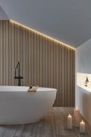 China Recycled Soundproof Veneer Panelling Wall , Mildewproof Timber Slats On Wall for sale