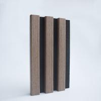 China Hotel Recycled Wall Slat Wood Harmless 3 Sides Coated 500x2700x21mm for sale