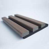 China Hotel Recycled Wall Slat Wood Harmless 3 Sides Coated 500x2700x21mm for sale