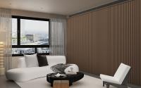 China Hotel Recycled Wall Slat Wood Harmless 3 Sides Coated 500x2700x21mm for sale