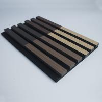 China Odorless Soundproof Slatted Accent Walls , Flameproof Acoustic Wall Panels Wood for sale