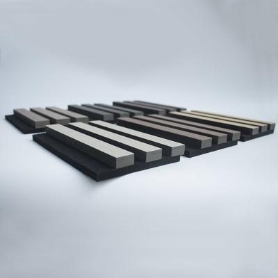 China 3 Sides Coated Office Wall Slat Wood Panels Sound Insulation Harmless for sale