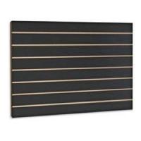China Recycled Odorless Black Melamine Slatwall , Practical Wooden Grooved Acoustic Panel for sale