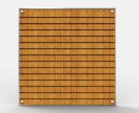 China Practical Indoor Melamine Slatwall Panel , Fireproof Grooved Wooden Acoustic Panels for sale
