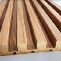 China Harmless Practical Wooden Wall Slat Panels , Moistureproof Veneer Wood Panels Wall for sale
