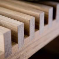 China Fire Resistant Lightweight Acoustic Slat Wood Wall Panels For Building Corridors for sale