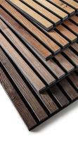 China Multipurpose Dark Wood Veneer Slats Wall Soundproof Harmless for sale