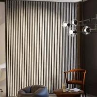 China Flavorless Nontoxic Wood Veneer Wall Panels , Practical Wood Slat Panels Interior for sale