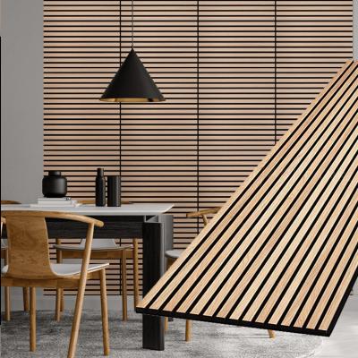 China Eco-Friendly Sound Proof Acoustic Wood Panels Natural Oak Surface for sale