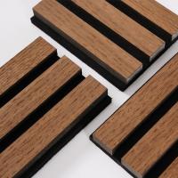 China Natural Wood Acoustic Panels Slotted Slat Wall Panels for Wooden Cinema Room for sale