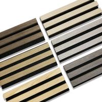 China Natural Oak Veneer Akupanel Slat Wooden Wool Slatted Wood Wall Panel for sale