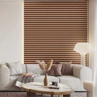 China Slatwall panels Good Price Akupanel Natural Walnut Slat Wooden Wall Panels for sale
