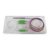 China Mini Steel Tube PLC Fiber Optic Splitter 1x2 SC APC 1260-1650nm for sale