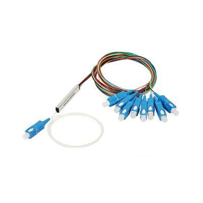 China UPC 8 Way Fiber Splitter FTTX Passive Optical Splitter Gpon 1310nm for sale