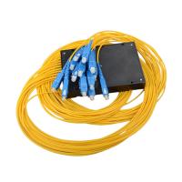 China Abs Box Pon Fiber Optic PLC Splitter FC LC Connector Singlemode for sale