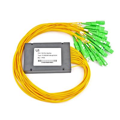 China A132 Single Mode Fiber Optic PLC Splitter 3.0mm Black Cassette Module Plastic for sale