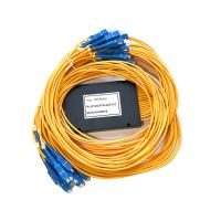China A132 Single Mode Fiber Optic PLC Splitter 3.0mm Black Cassette Module Plastic for sale