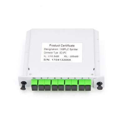 China Modular Fiber Optic PLC Splitter 1x8 Inserting Low PDL Divisor De Fibra for sale