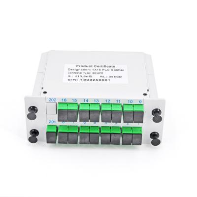 China LC Passive Fiber Optic PLC Splitter Small Box 1x8 PON Module Cassette 1260-1650nm for sale