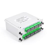 China LC Passive Fiber Optic PLC Splitter Small Box 1x8 PON Module Cassette 1260-1650nm for sale