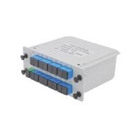 China Cassette Divisor 1x16 Fiber Optic PLC Splitter APC Low Insertion Loss for sale