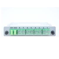 China ABS 2x8 Multimode Fiber Optic Splitter Plc LGX Box Cassette Card Inserting for sale