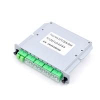 China ABS 2x8 Multimode Fiber Optic Splitter Plc LGX Box Cassette Card Inserting for sale