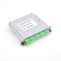 China ABS 2x8 Multimode Fiber Optic Splitter Plc LGX Box Cassette Card Inserting for sale