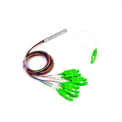 China CATV Telecom Fiber Optic PLC Splitter 1x8 Mini G657A1 SM for sale